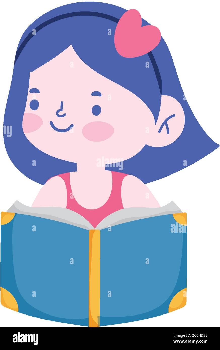 Cartoon Student Reading