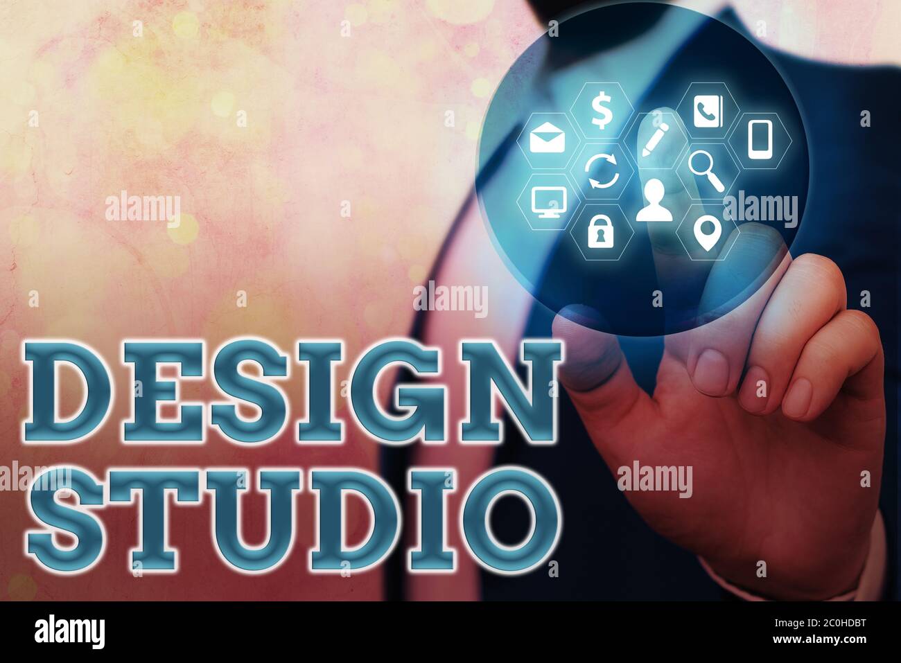 Handwriting text Design Studio. Conceptual photo work environment ...