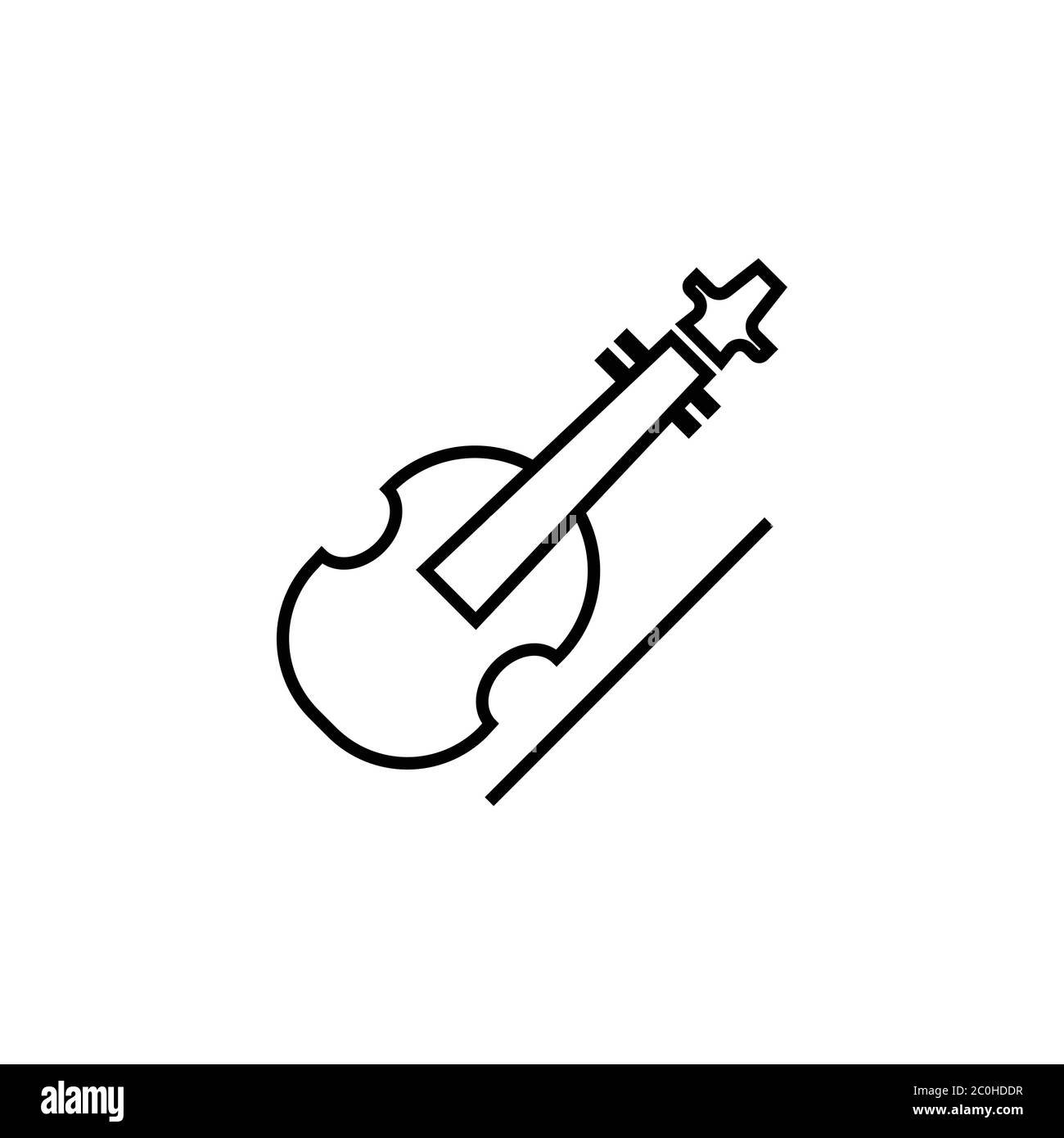 Violin line icon. Design vector illustration Stock Vector Image & Art ...