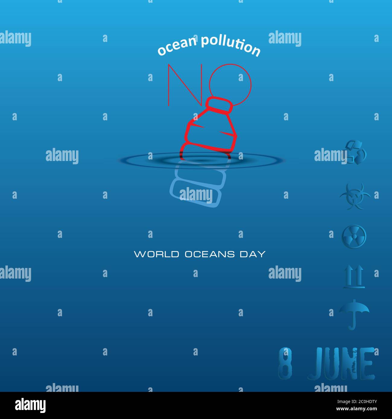 Banner for World Oceans Day, celebrated in June Stock Vector Image ...