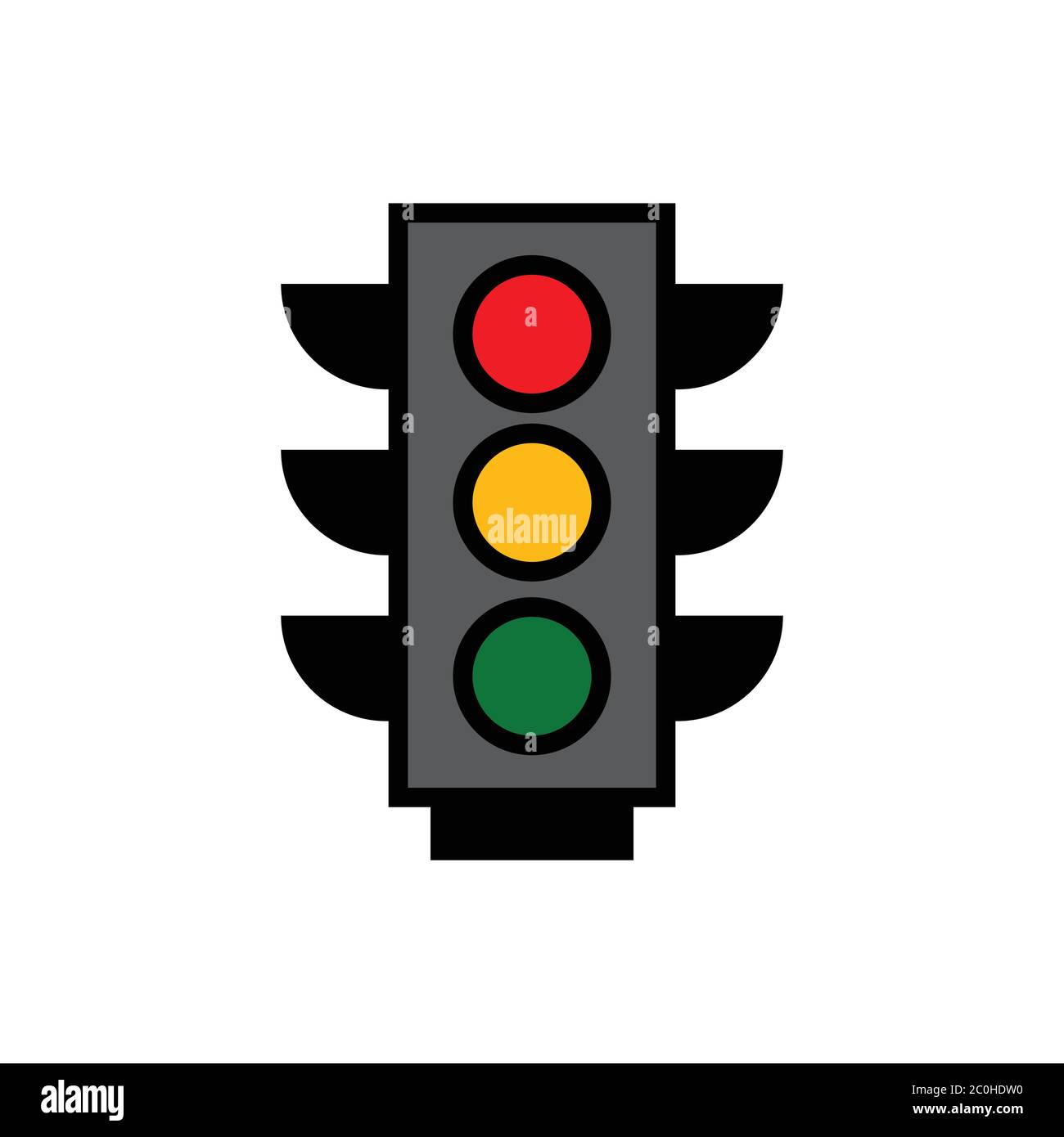 Traffic Light Vector Flat
