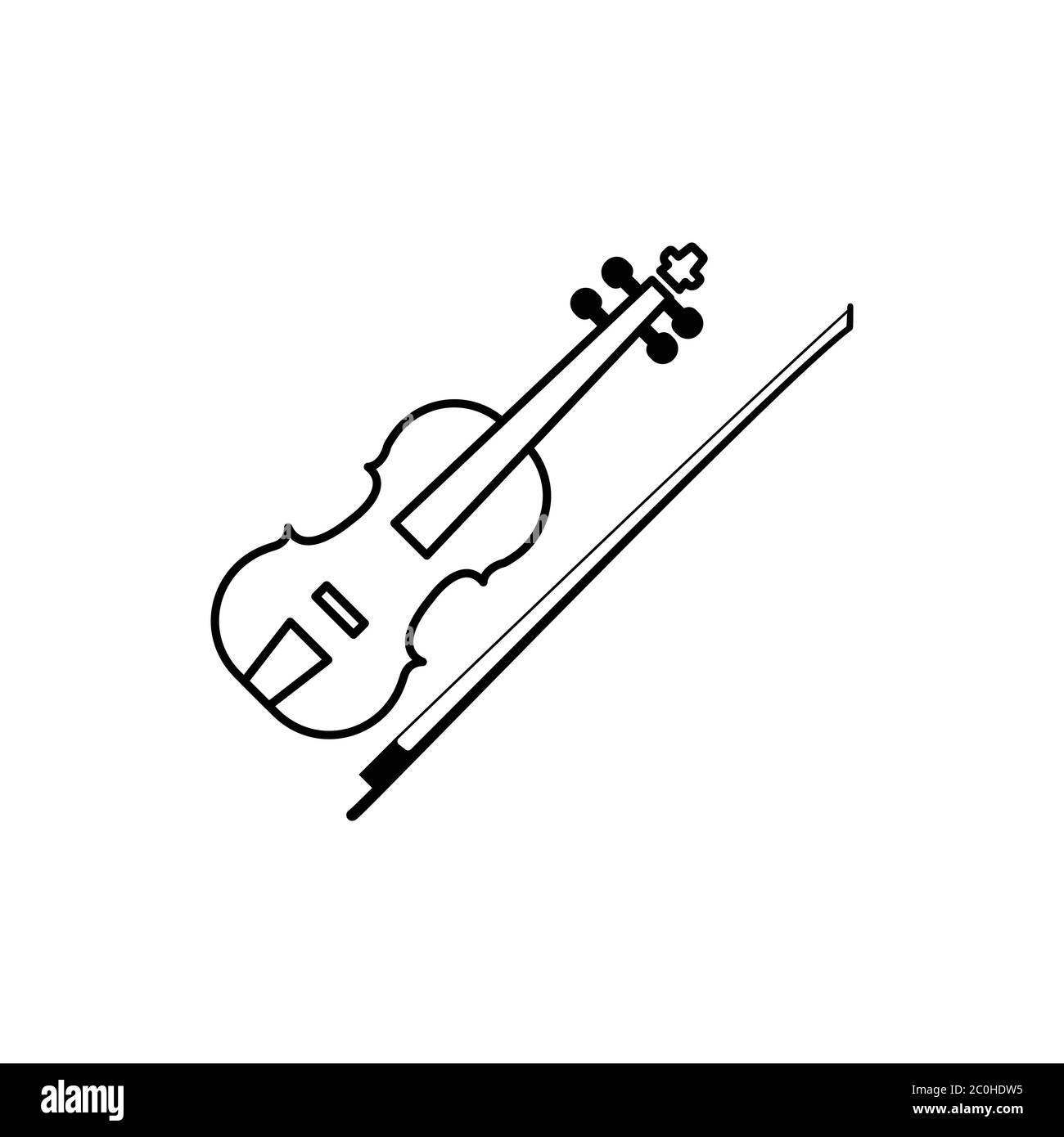Violin outline icon hi-res stock photography and images - Alamy