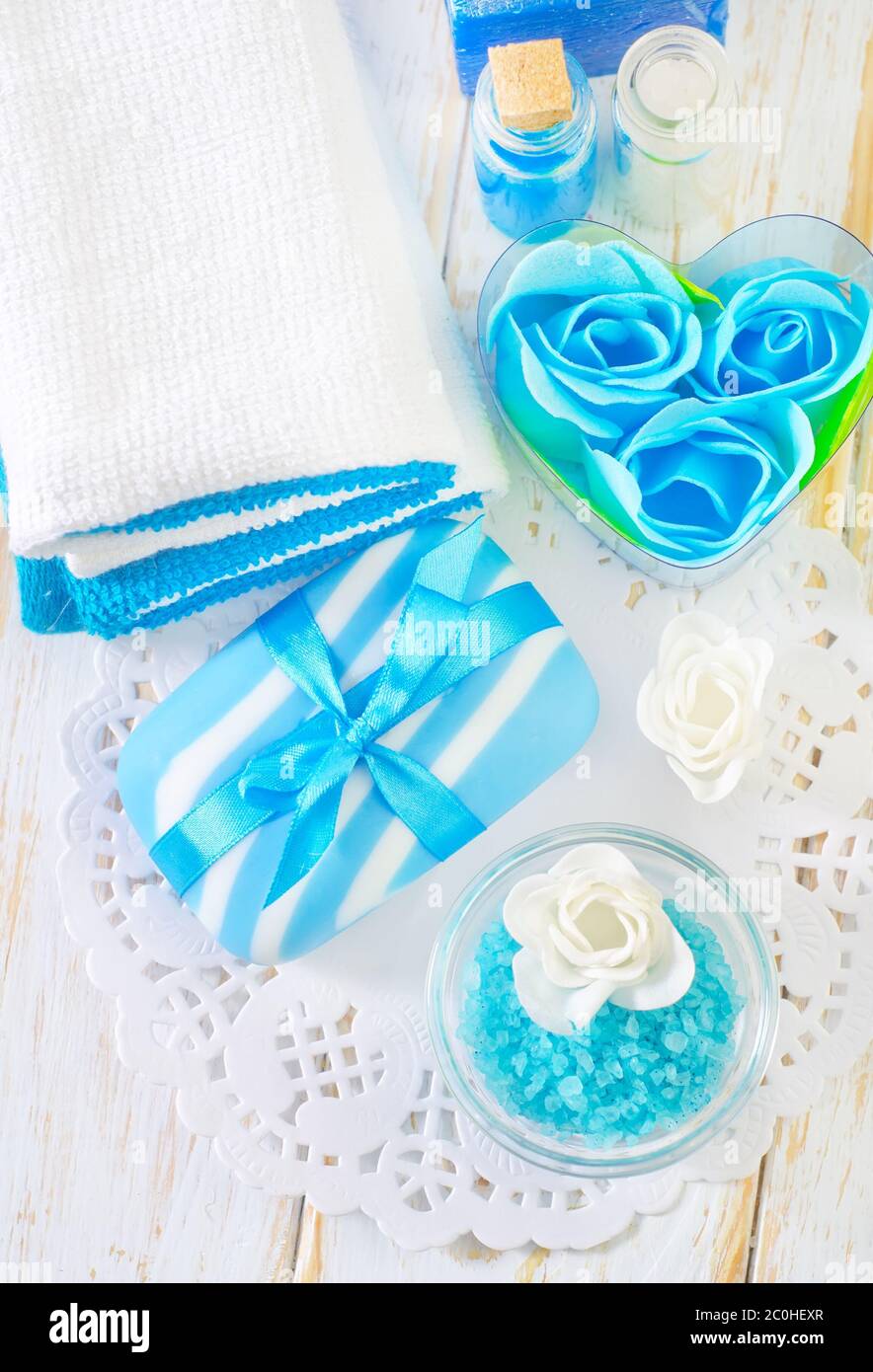 sea salt and oil Stock Photo - Alamy