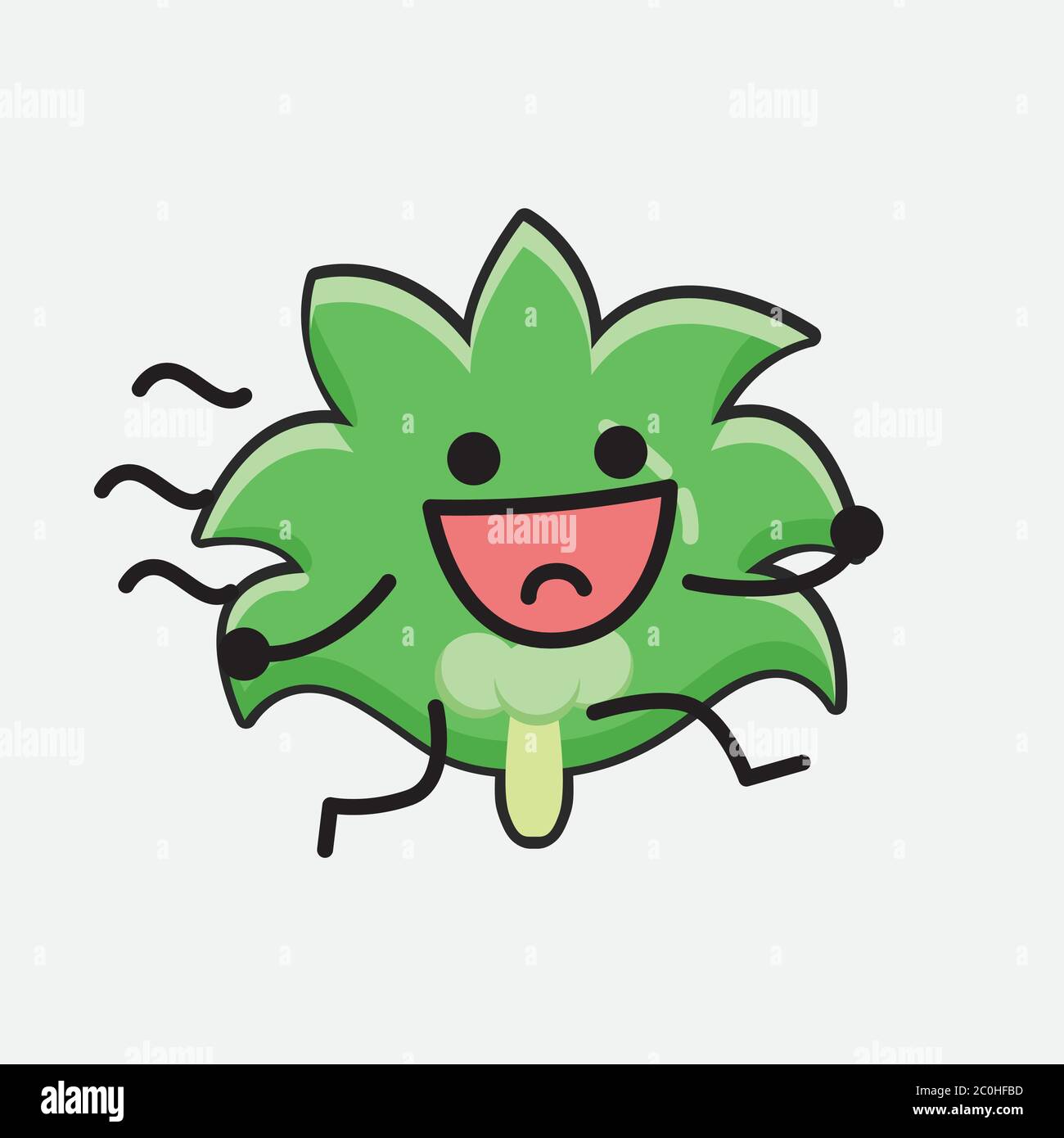 An illustration of Cute Coconut Tree Mascot Vector Character in Flat ...