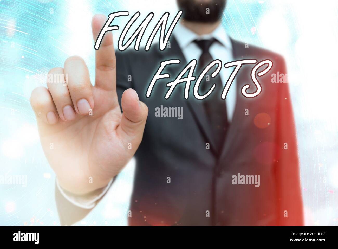 Writing note showing Fun Facts. Business concept for short interesting ...