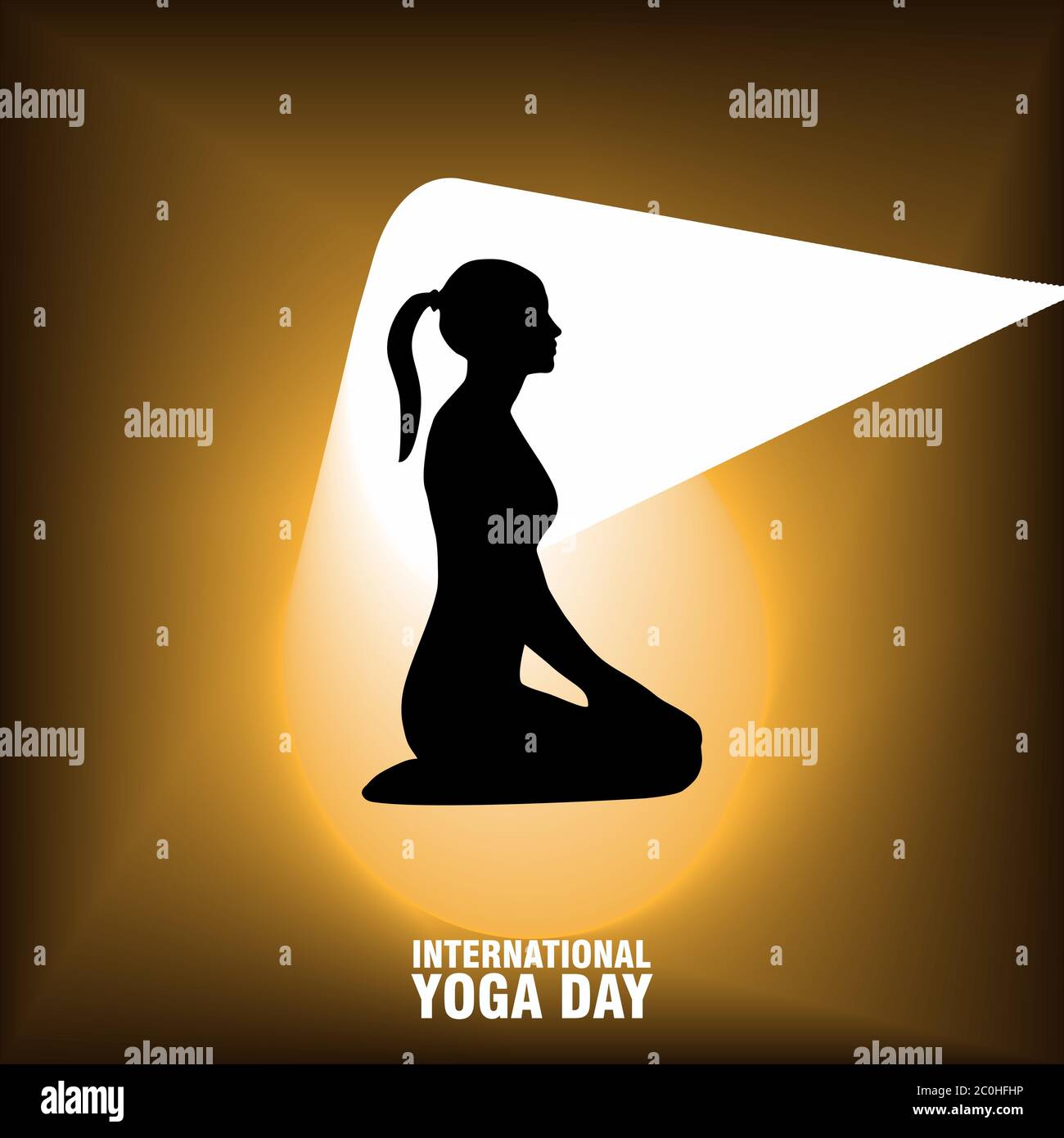 21 June International Yoga Day, Body Posture, Human Silhouette, Vector ...