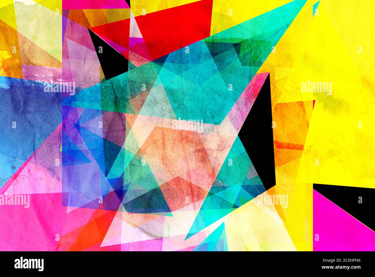 Abstract retro raster color background with geometric objects Stock ...