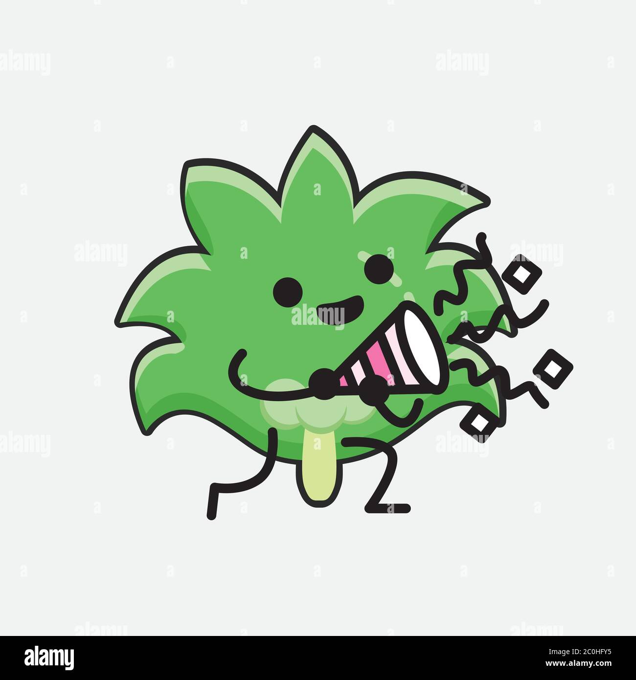 An illustration of Cute Coconut Tree Mascot Vector Character in Flat ...