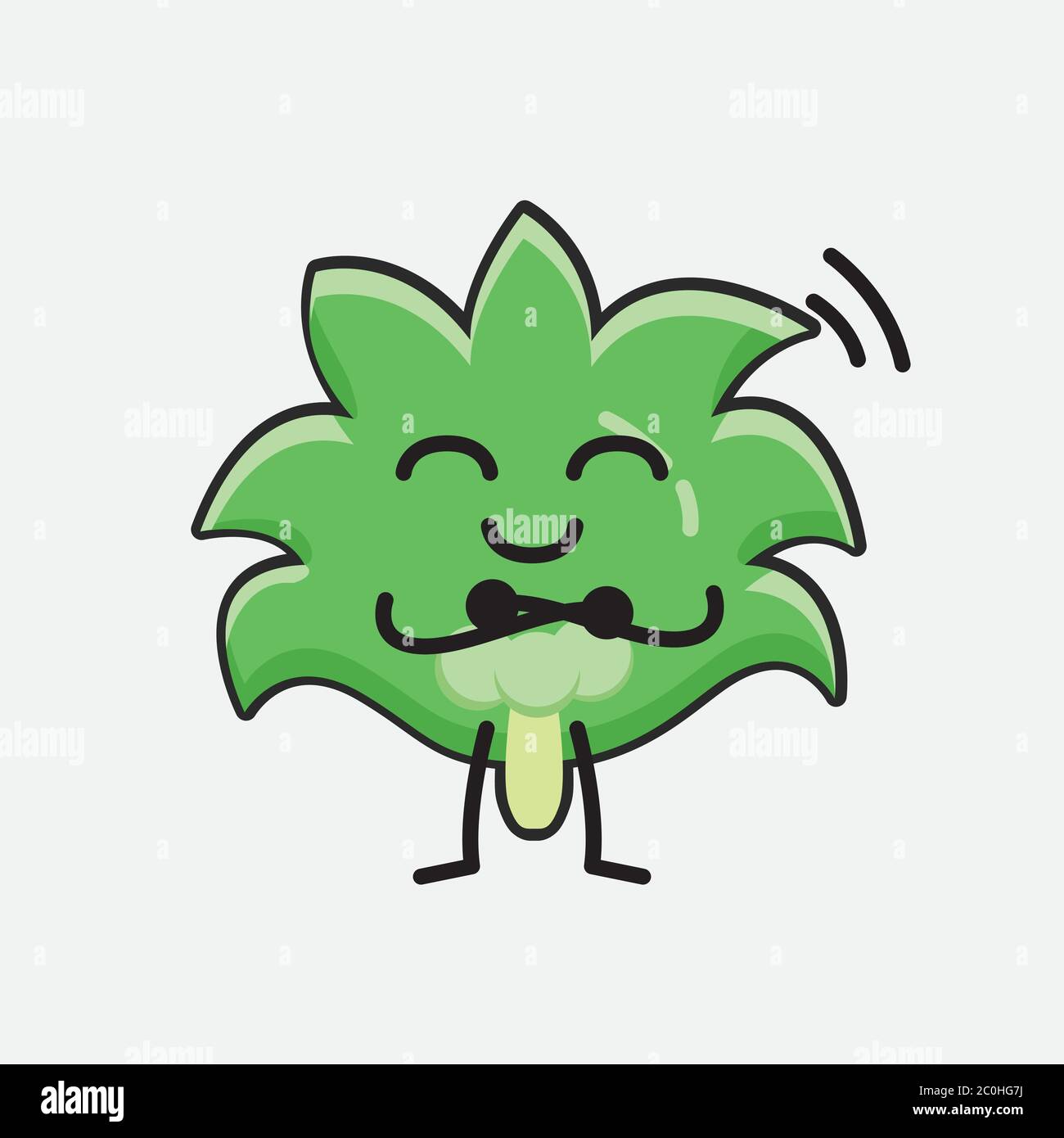 An illustration of Cute Coconut Tree Mascot Vector Character in Flat ...