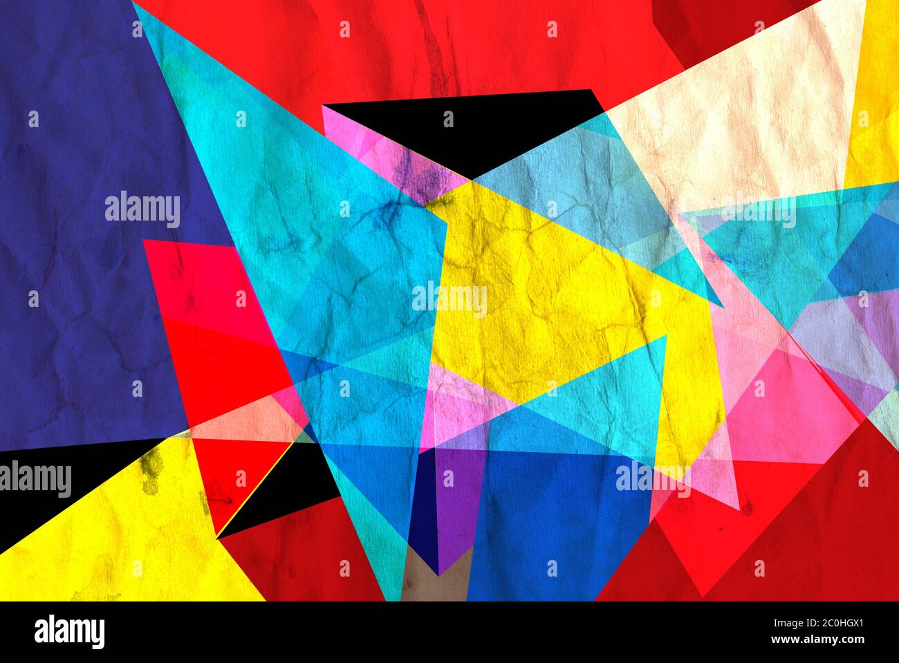 Abstract retro raster color background with geometric objects Stock ...