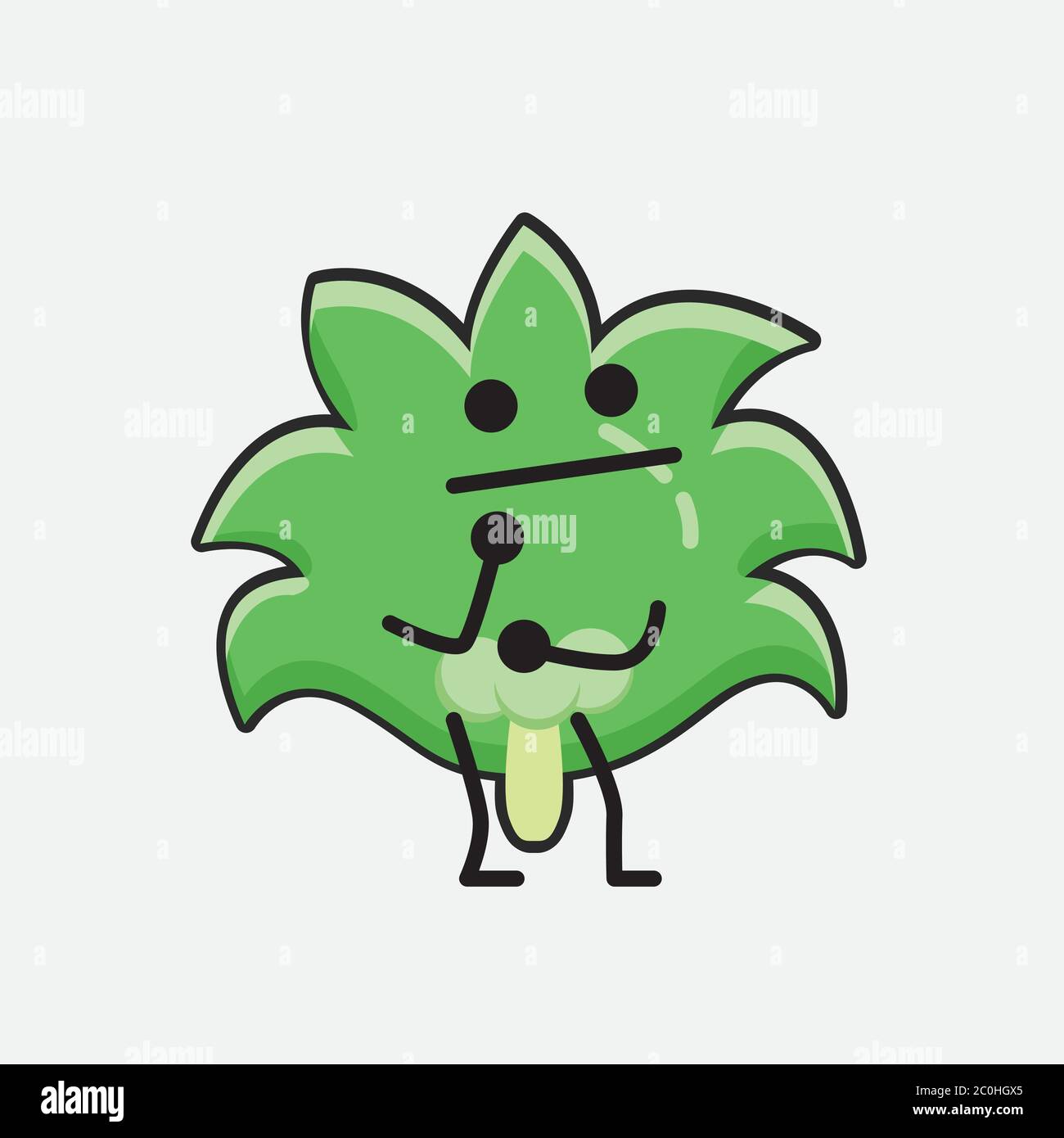 An illustration of Cute Coconut Tree Mascot Vector Character in Flat ...