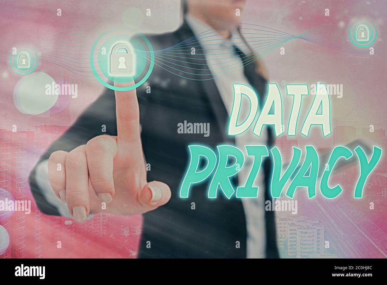 Conceptual hand writing showing Data Privacy. Concept meaning internet ...