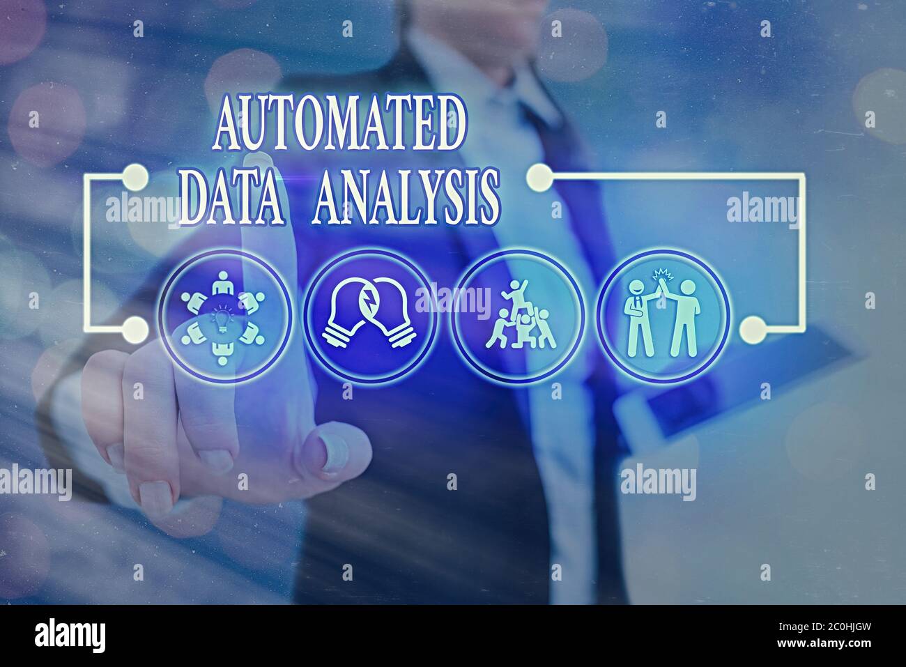 Conceptual hand writing showing Automated Data Analysis. Concept ...