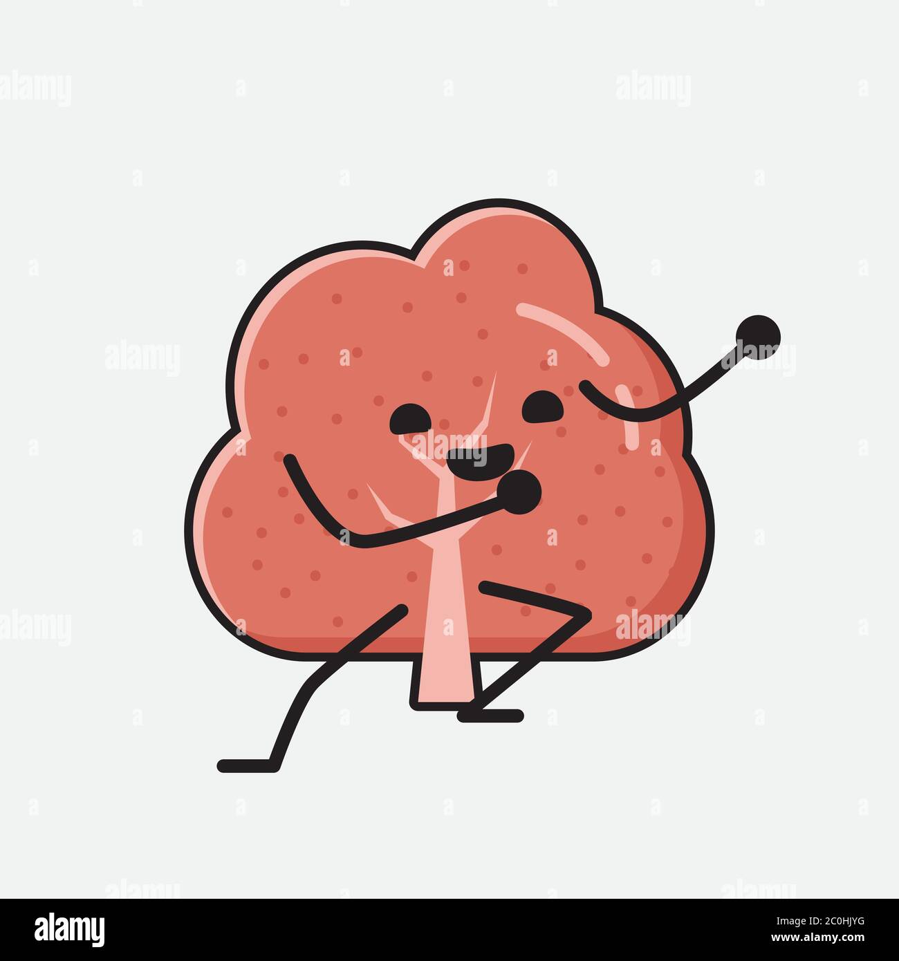 An illustration of Cute Coconut Tree Mascot Vector Character in Flat ...