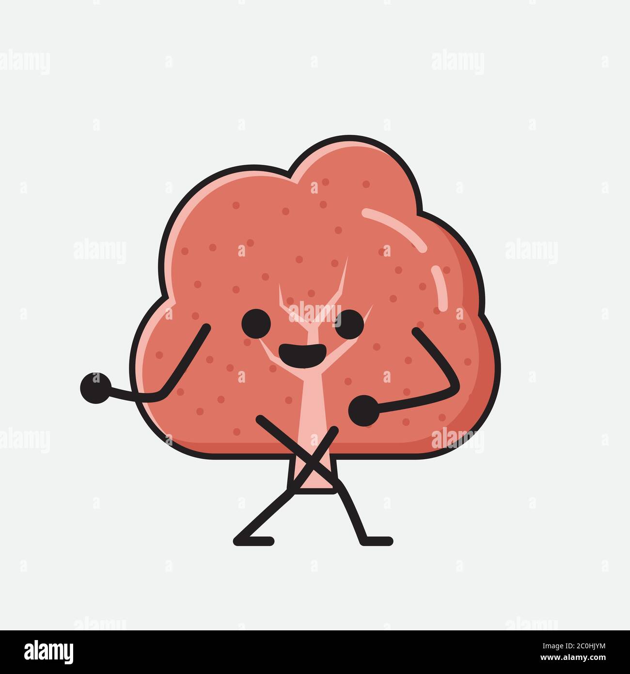 An illustration of Cute Coconut Tree Mascot Vector Character in Flat ...