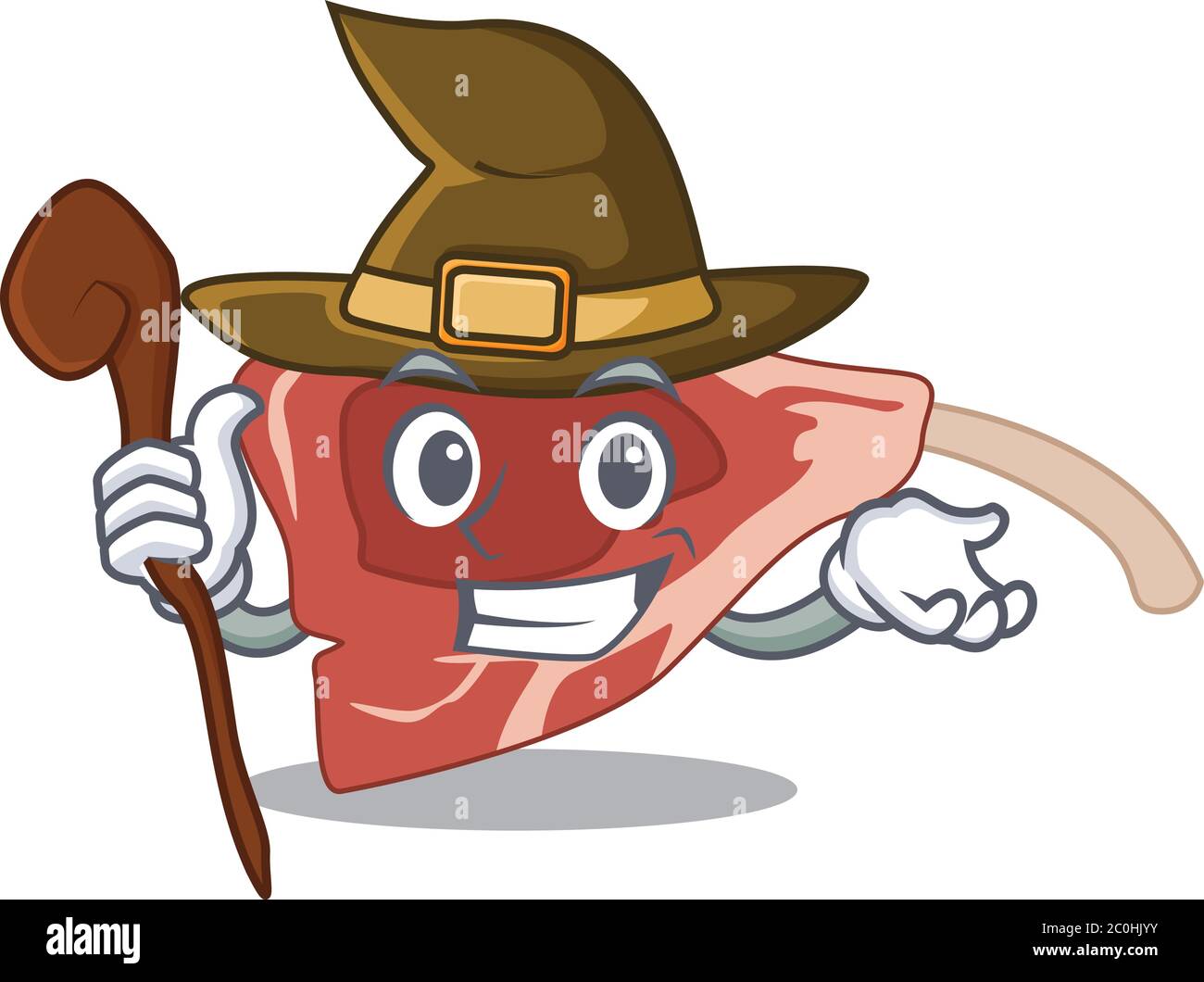 Lamb chop funny but sneaky witch cartoon character design Stock Vector ...