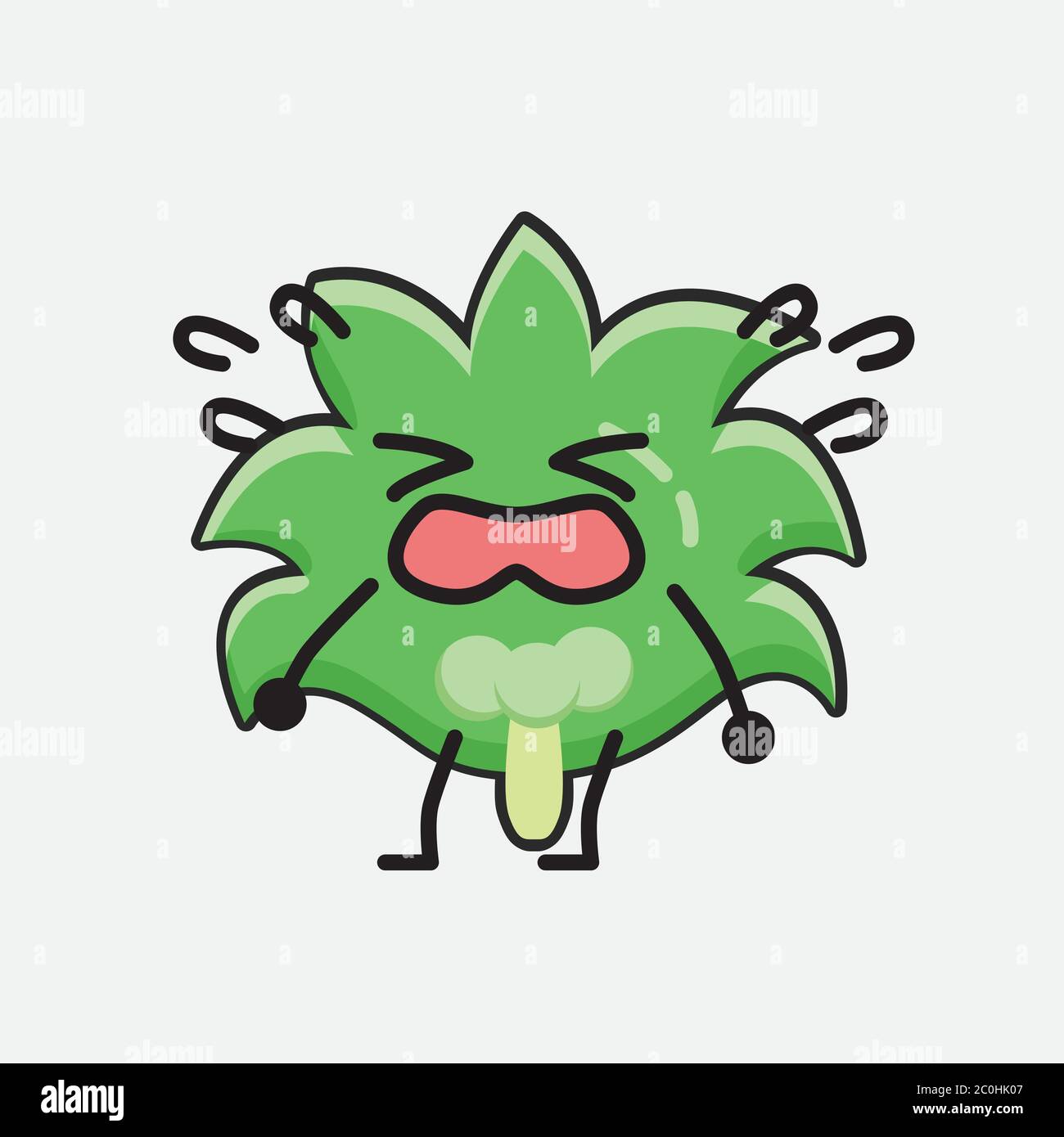 An illustration of Cute Coconut Tree Mascot Vector Character in Flat ...