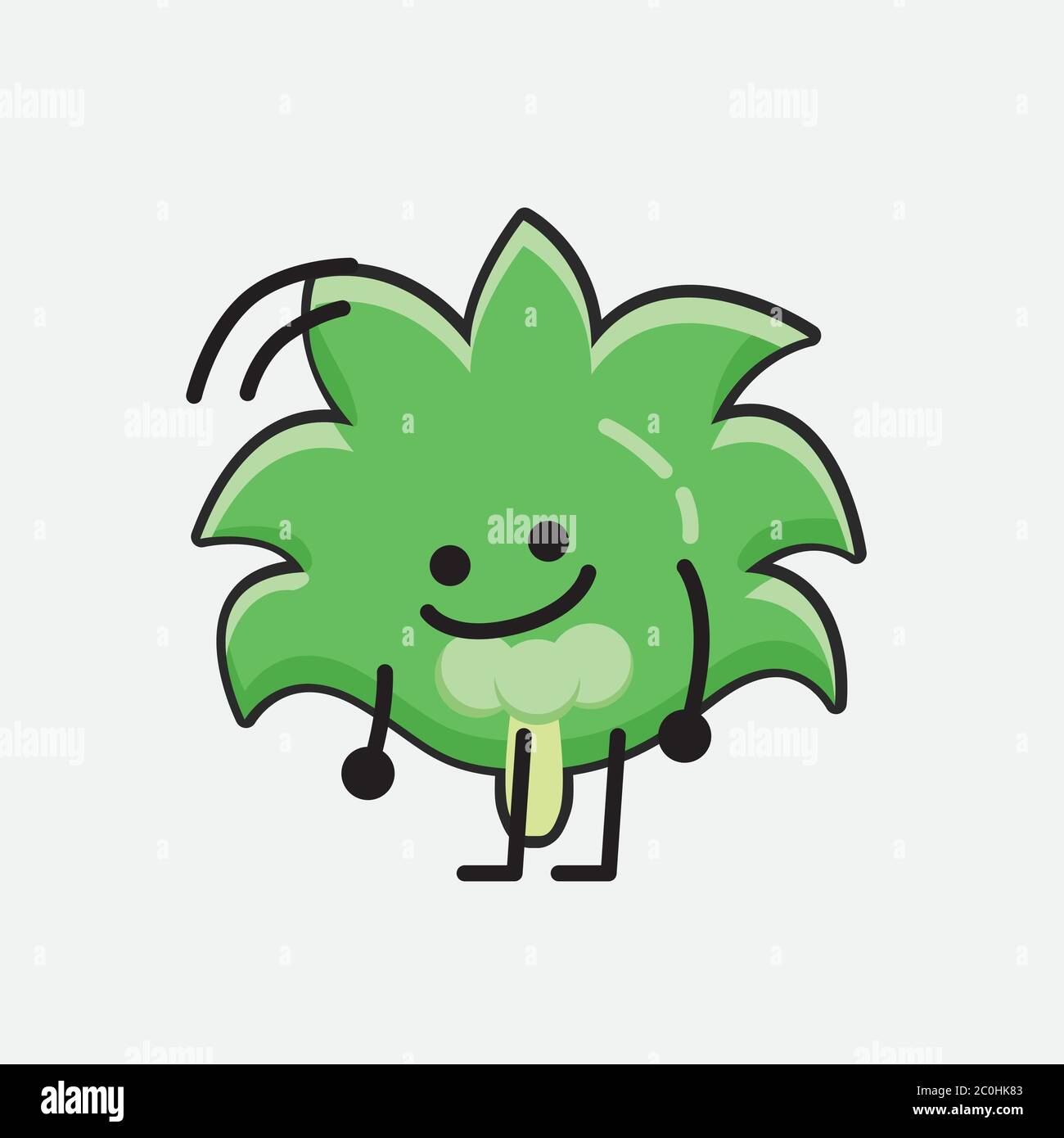 An illustration of Cute Coconut Tree Mascot Vector Character in Flat ...