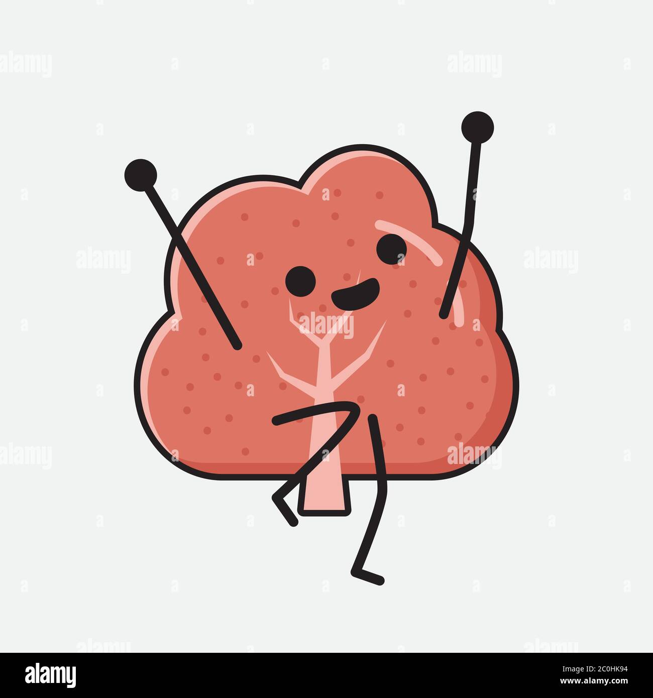 An illustration of Cute Coconut Tree Mascot Vector Character in Flat ...