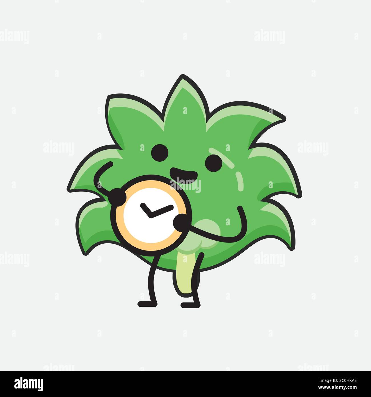 An illustration of Cute Coconut Tree Mascot Vector Character in Flat ...