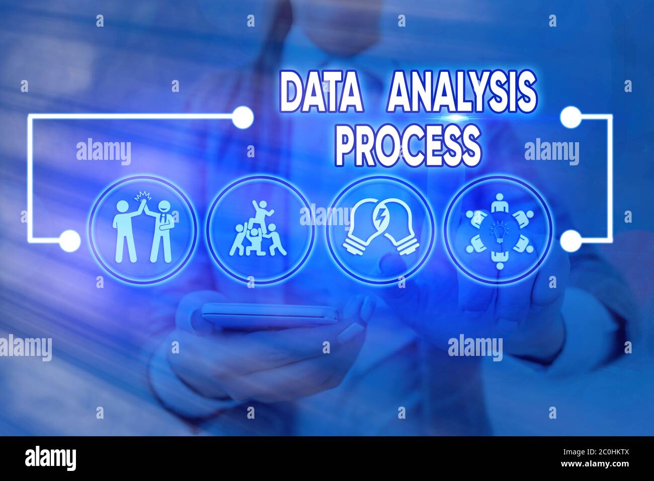 Word writing text Data Analysis Process. Business photo showcasing build a dashboard and analyze ...