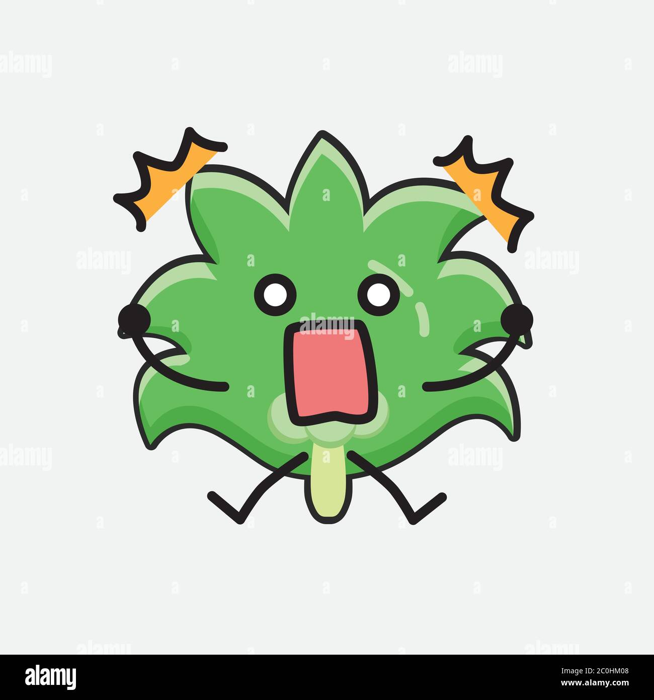 An illustration of Cute Coconut Tree Mascot Vector Character in Flat ...