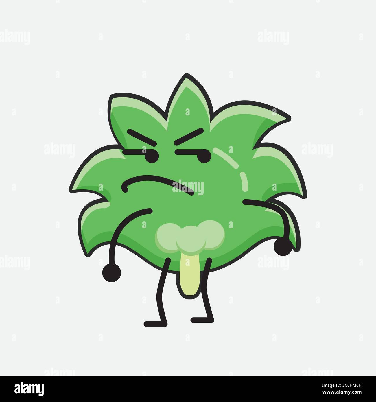 An illustration of Cute Coconut Tree Mascot Vector Character in Flat ...