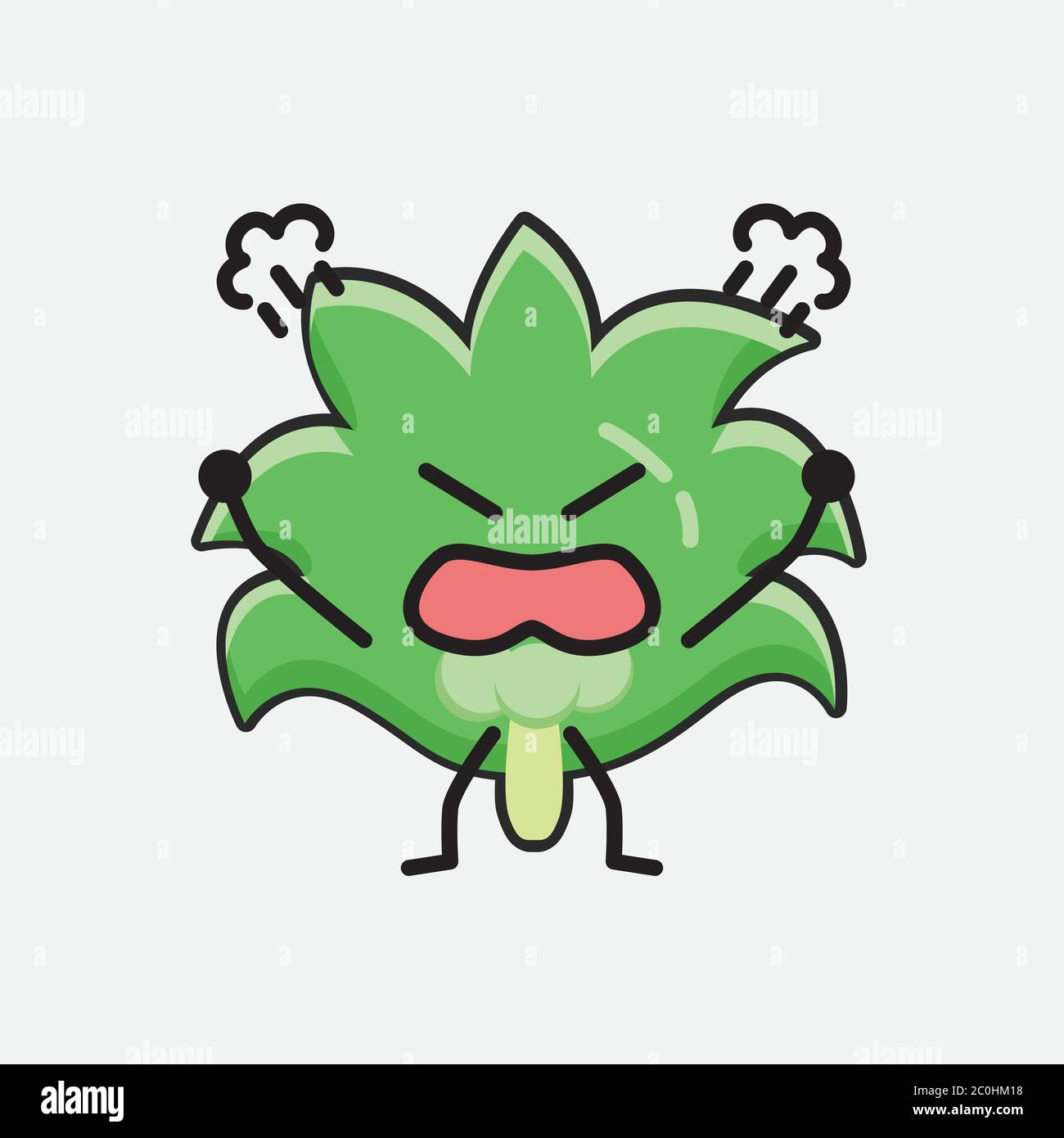 An illustration of Cute Coconut Tree Mascot Vector Character in Flat ...