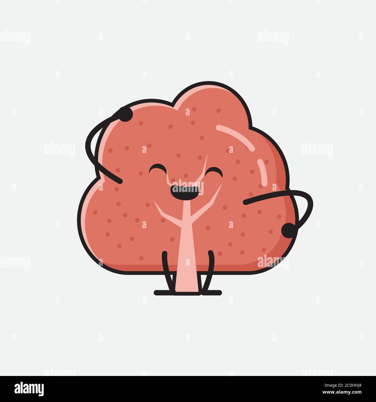 An illustration of Cute Coconut Tree Mascot Vector Character in Flat ...