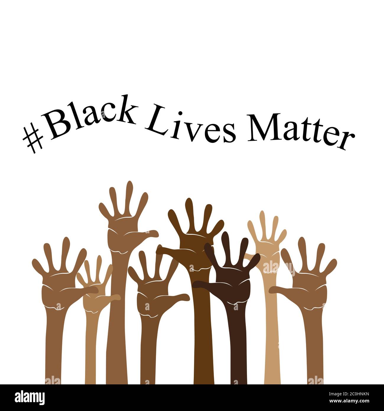 Black Lives Matter Banner for Protest on White Background Stock Photo ...