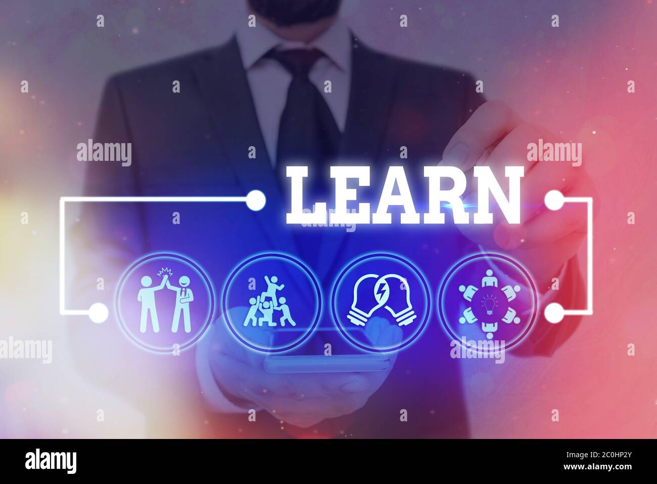 Handwriting text Learn. Conceptual photo process of acquiring new modifying existing knowledge ...