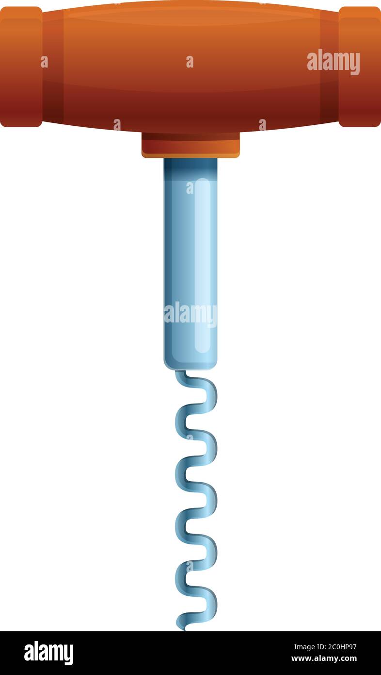 Corkscrew icon. Cartoon of corkscrew vector icon for web design ...