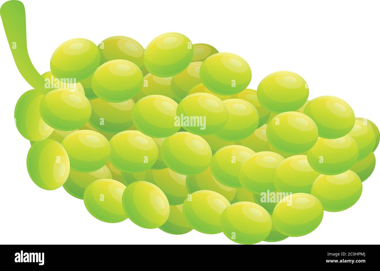 Green grapes icon. Cartoon of green grapes vector icon for web design ...