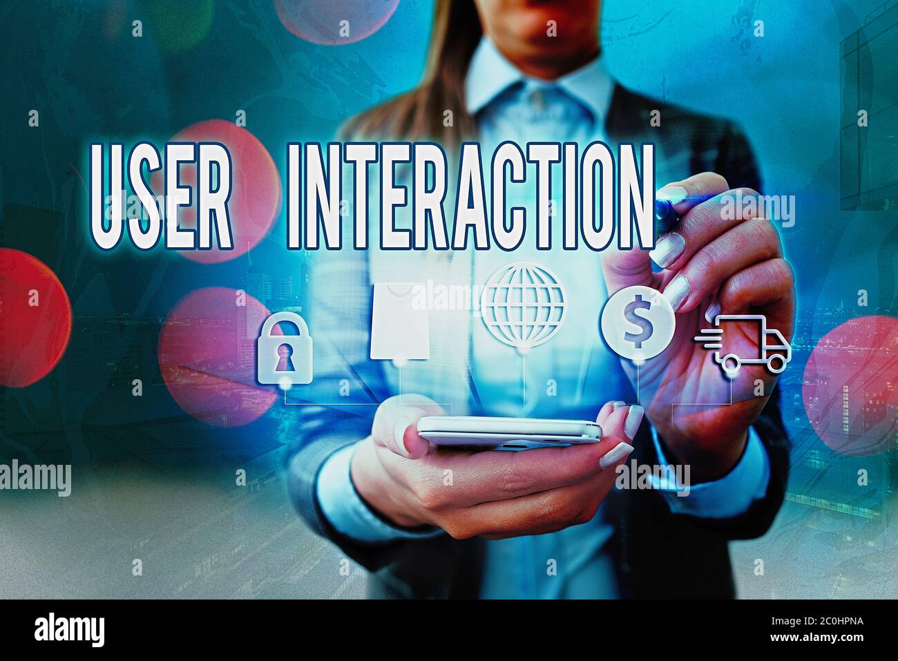 Handwriting text writing User Interaction. Conceptual photo how the ...