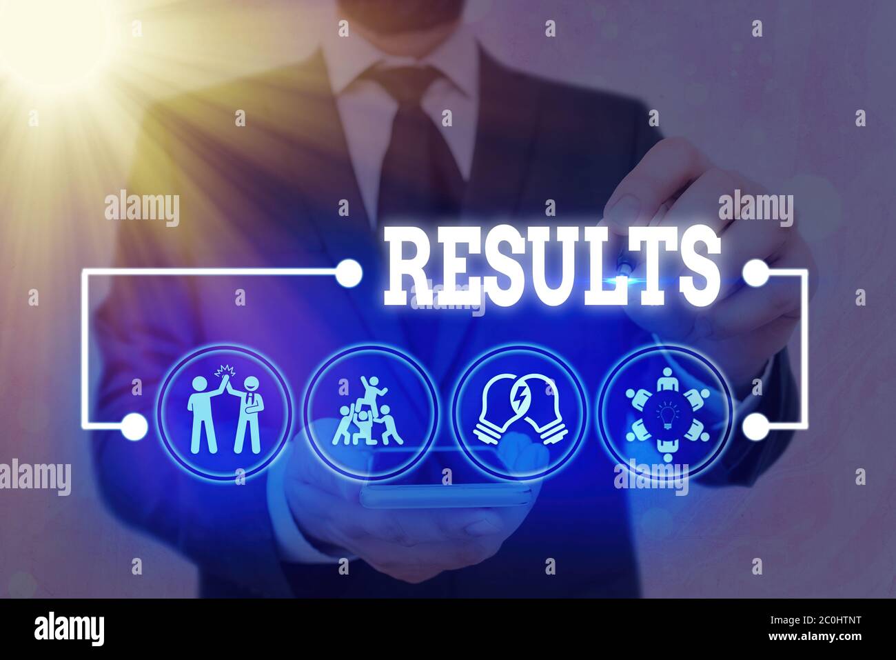 Handwriting text Results. Conceptual photo final consequence of a ...