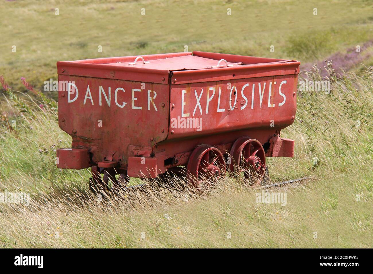 A Vintage Rusty Explosives Wagon from a Coal Mine Stock Photo - Alamy