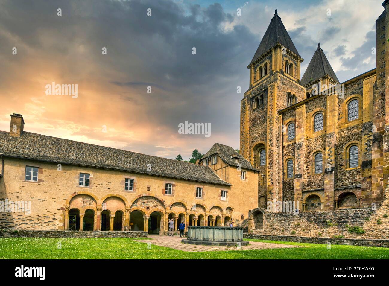 Sainte Foy Abbey, UNESCO World Heritage Site, Conques, Aveyron ...
