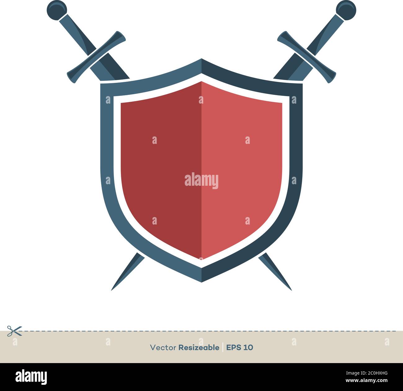 Shield and Sword Vector Logo Template Illustration Design. Vector EPS ...