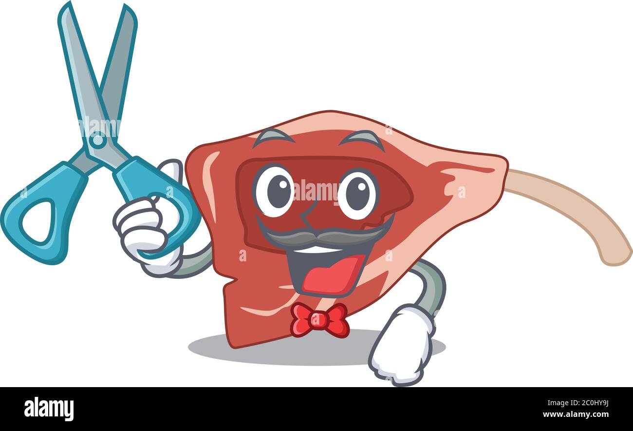 Lamb chop cartoon character design as talented barber Stock Vector ...