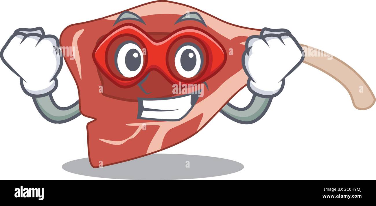 A cartoon drawing of lamb chop in a Super hero character Stock Vector ...