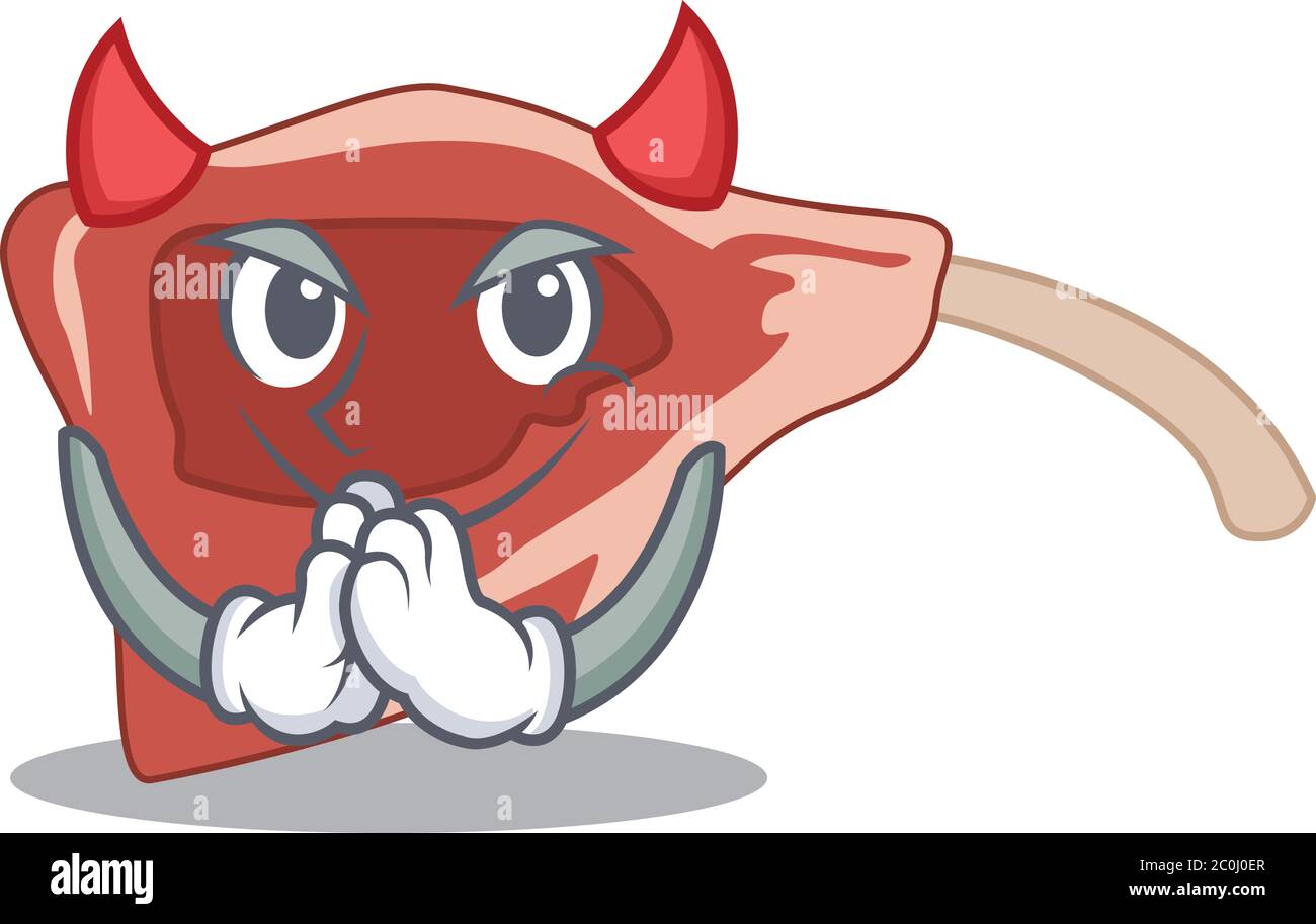 Lamb chop clothed as devil cartoon character design concept Stock ...