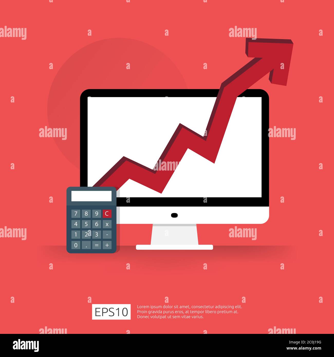 cost fee spending increase with arrow rising up growth diagram ...