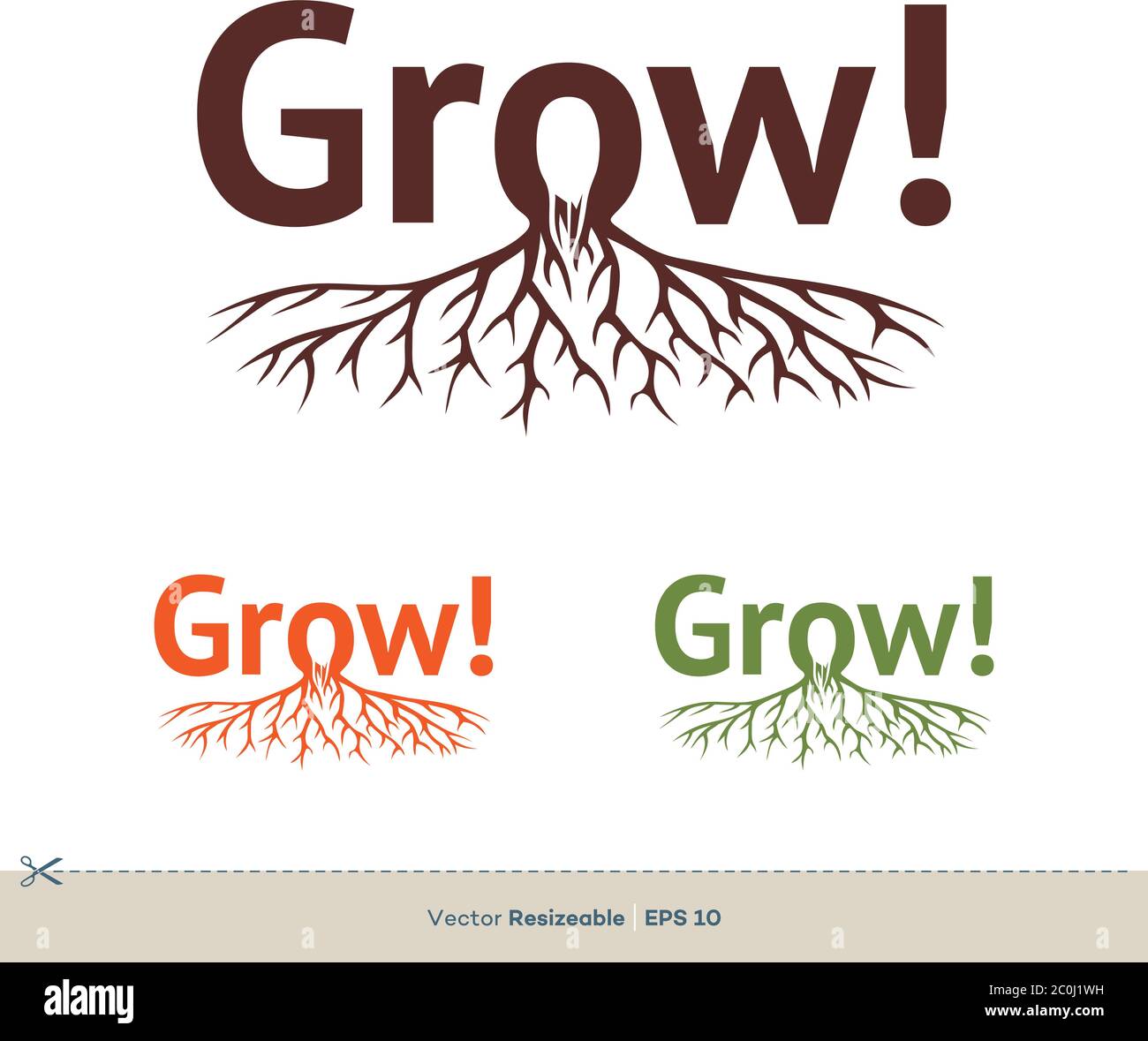 Grow Root Vector Logo Template Illustration Design. Vector EPS 10 Stock ...