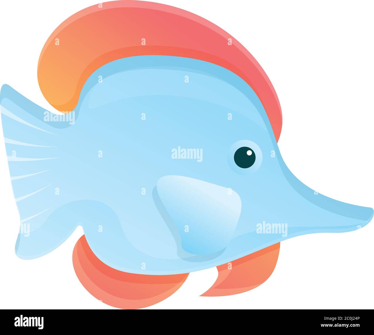 Reef fish icon. Cartoon of reef fish vector icon for web design ...