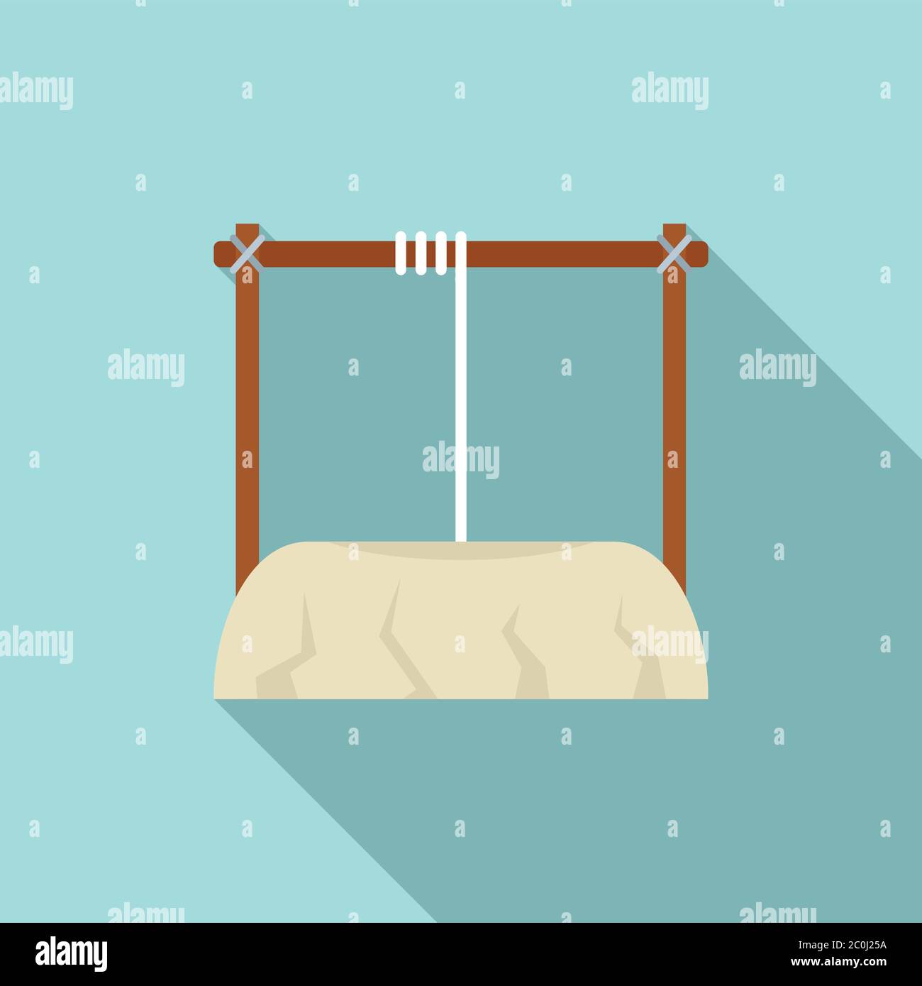 Desert water well icon. Flat illustration of desert water well vector ...