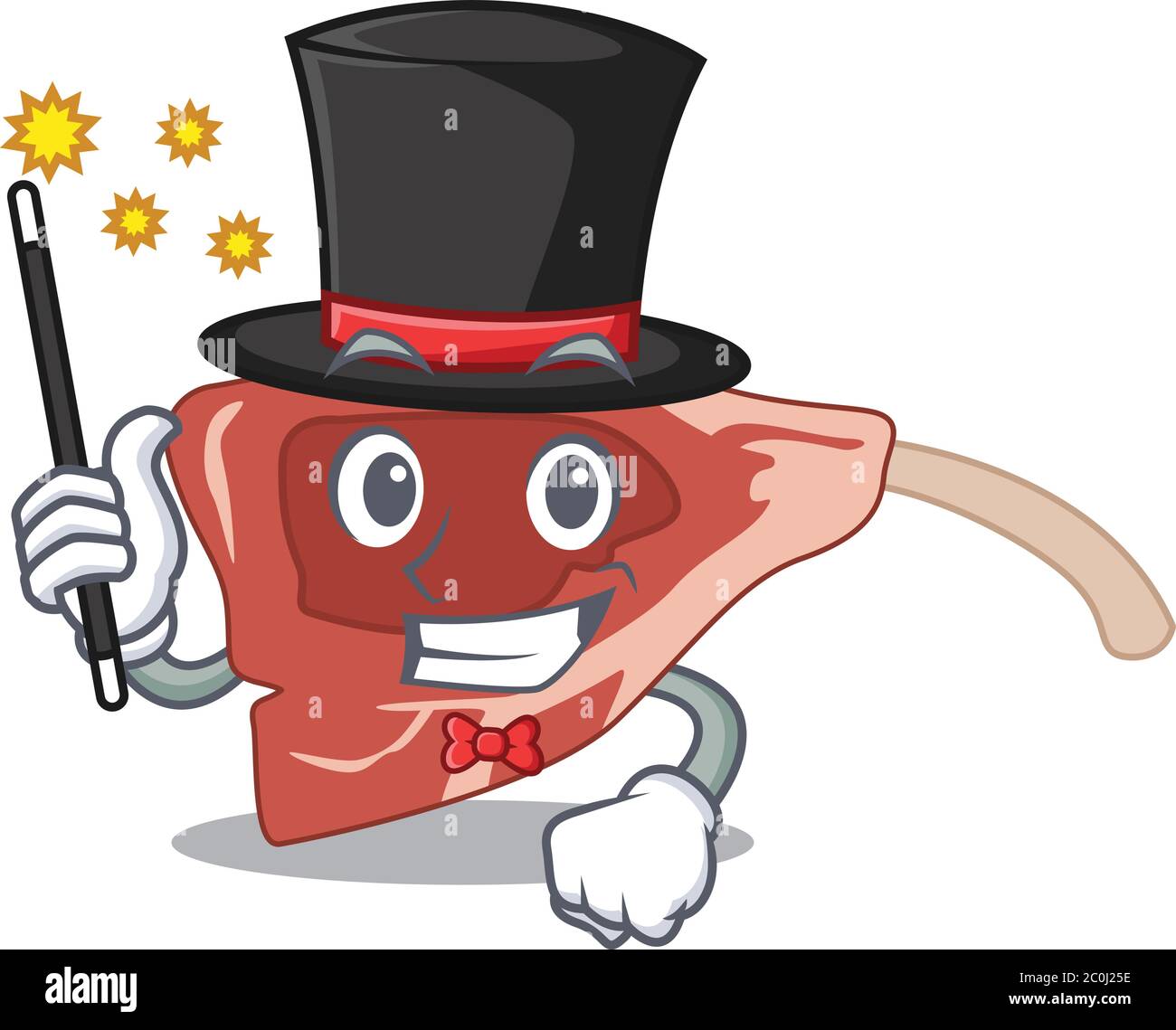 A gorgeous smart Magician of lamb chop cartoon design style Stock ...