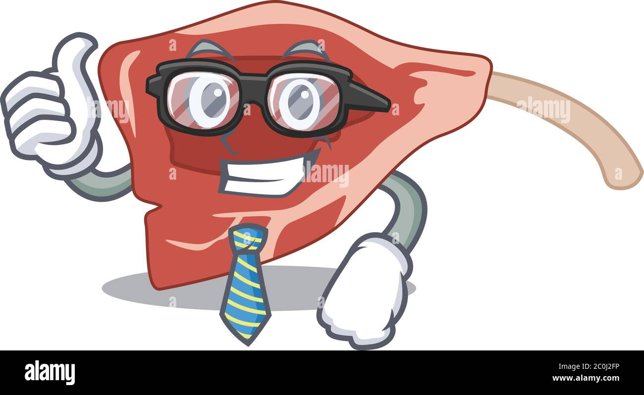 cartoon drawing of lamb chop Businessman wearing glasses and tie Stock ...
