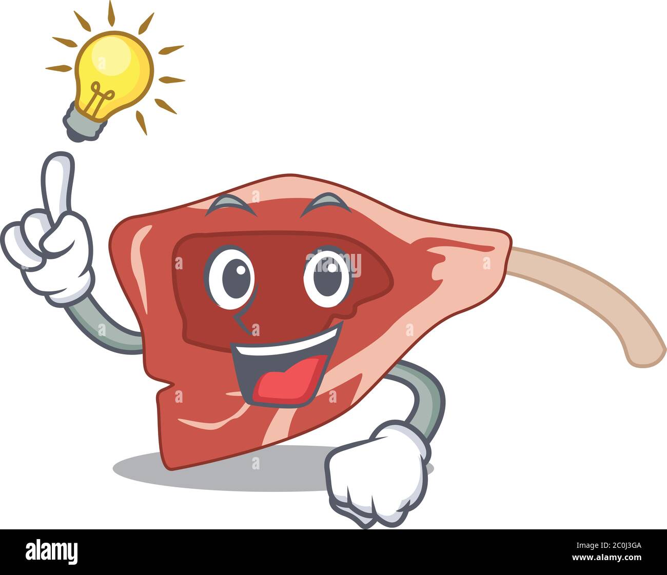 Mascot character of smart lamb chop has an idea gesture Stock Vector ...