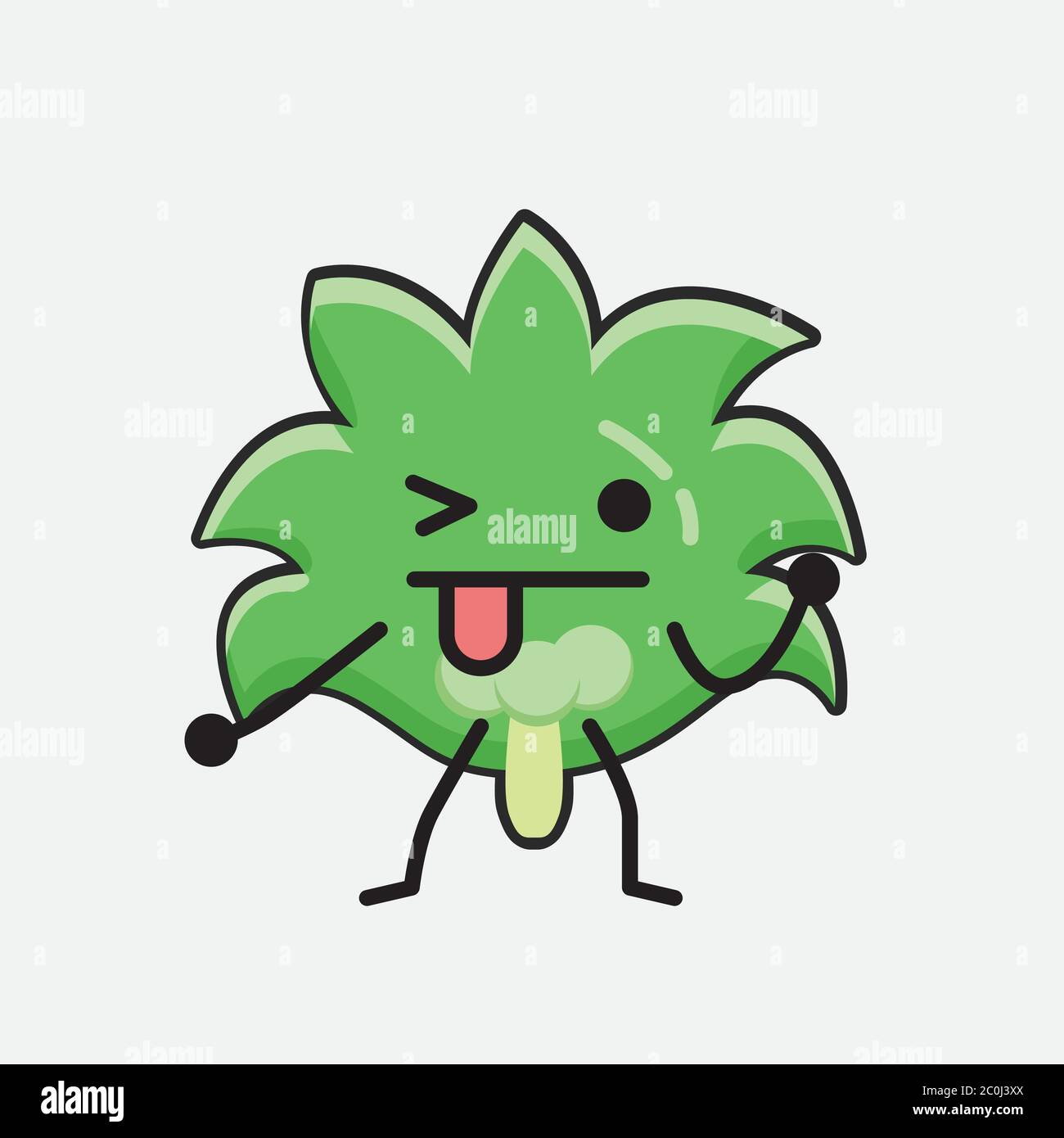 An illustration of Cute Coconut Tree Mascot Vector Character in Flat ...