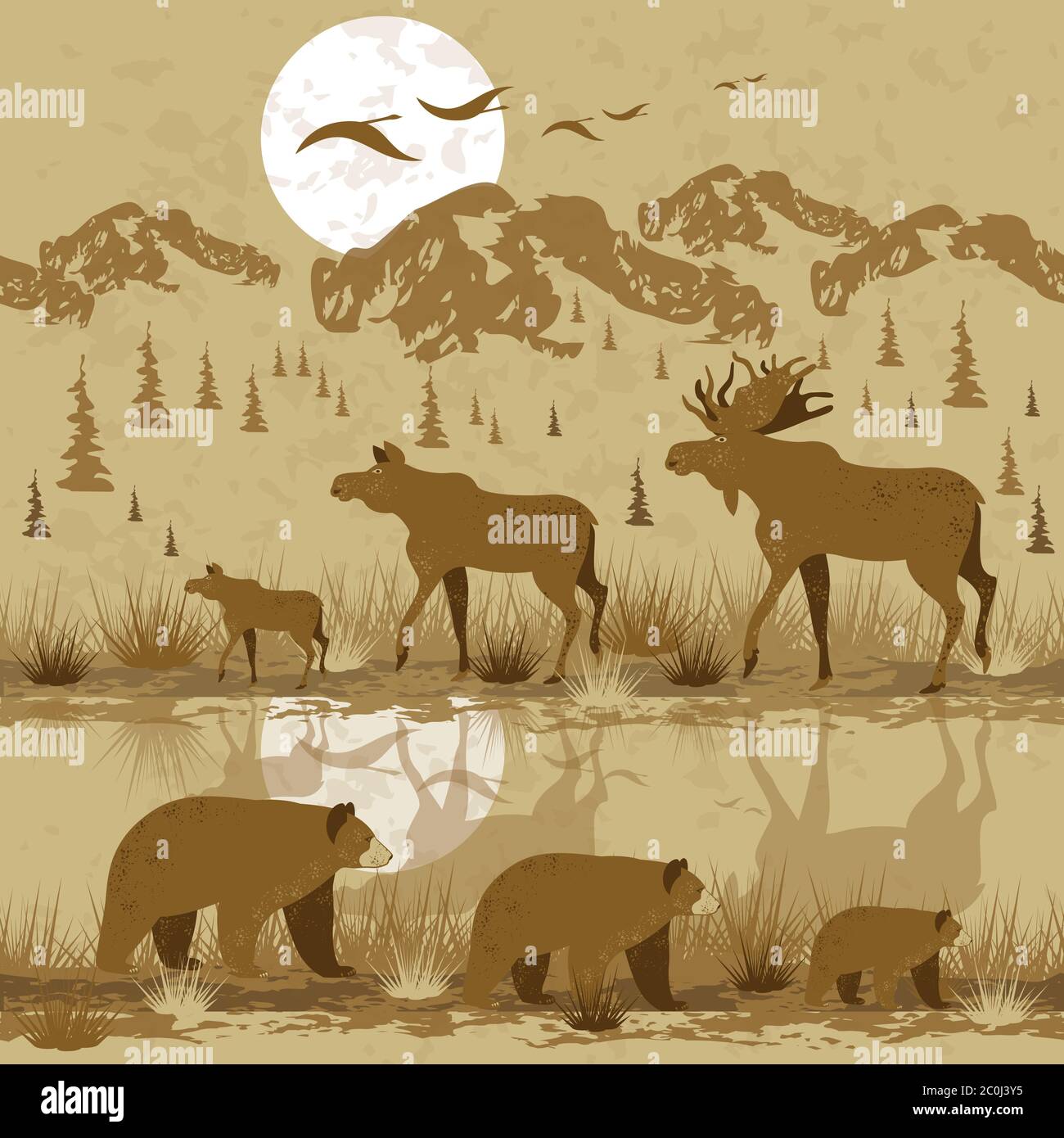 Canada bears Stock Vector Images - Alamy